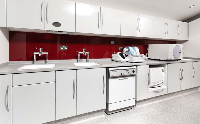 Decontamination room cabinetry 640 x 480 - Hague Dental Supplies