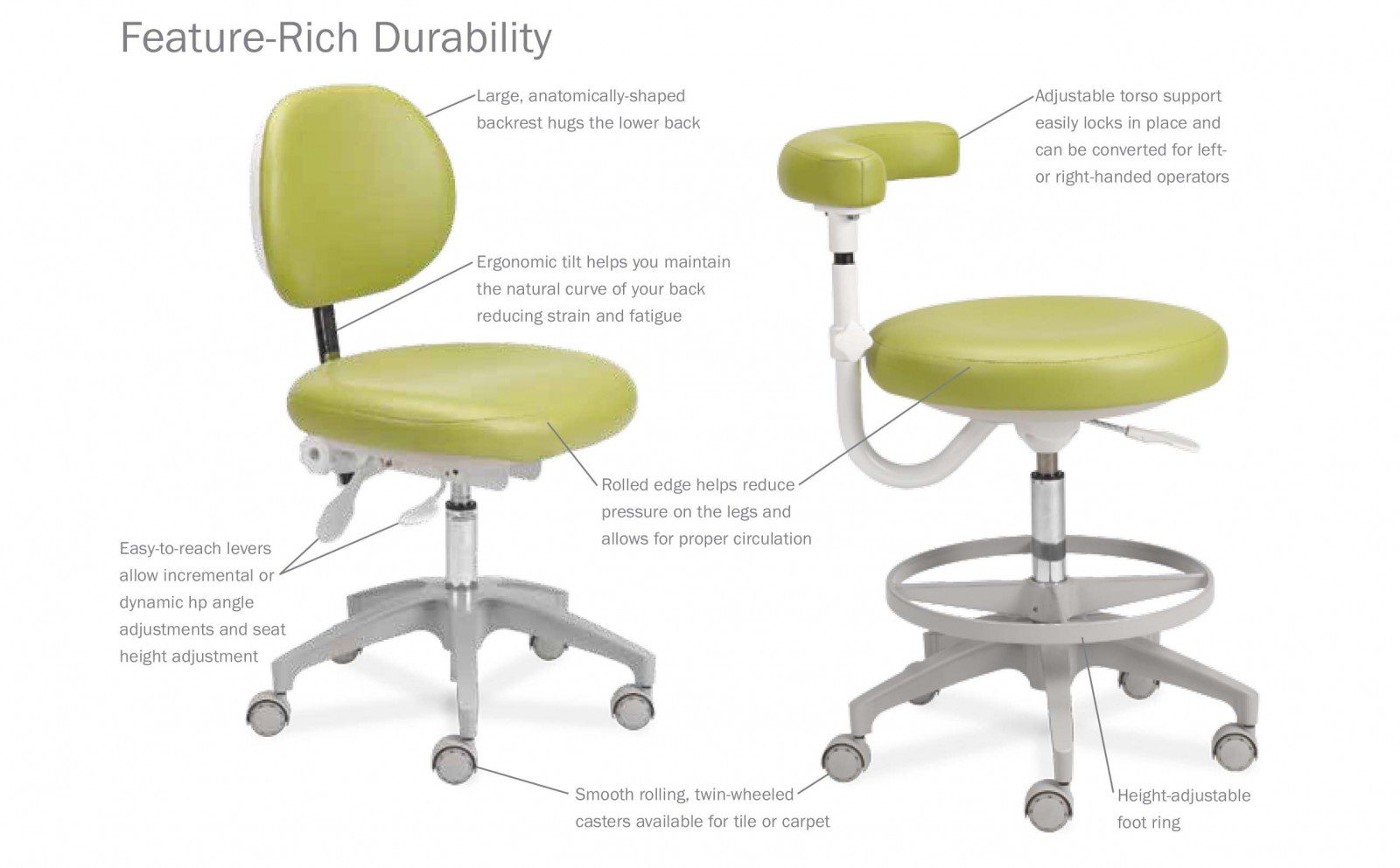 A-dec Stools Main - Hague Dental Supplies