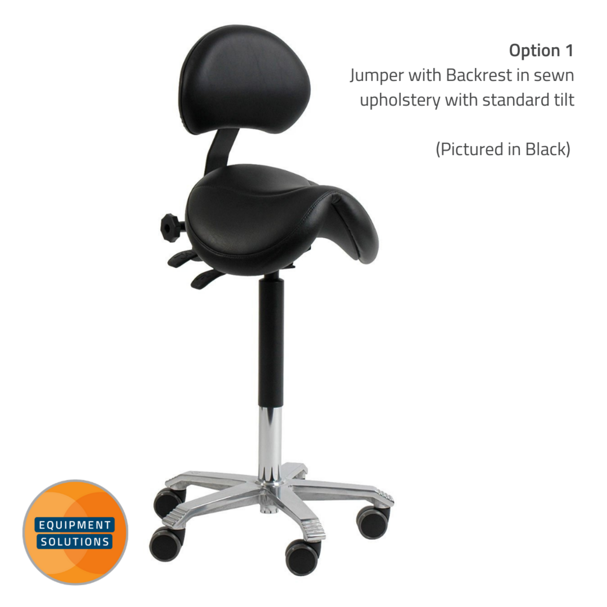 Score Jumper Saddle Stool with Backrest | Hague Dental Supplies | Equipment