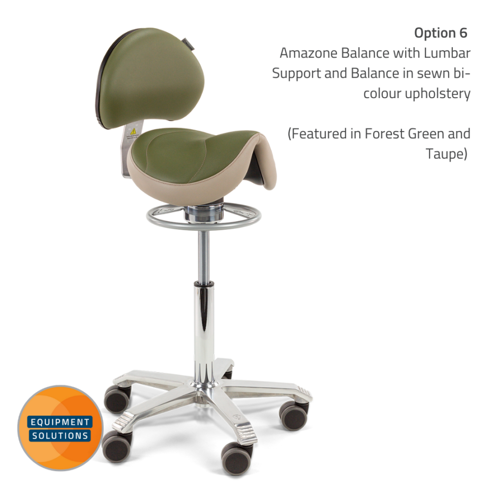 Score Amazone Saddle Stool with Backrest | Hague Dental Supplies ...