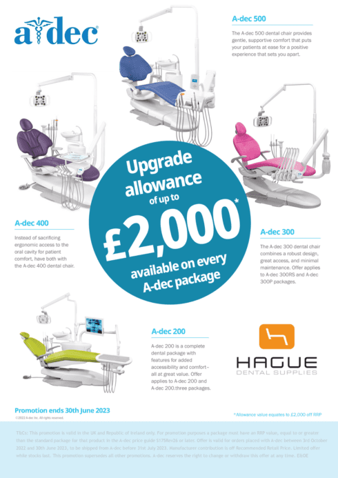A-dec 400 Dental Chair Package | Hague Dental Supplies - Equipment