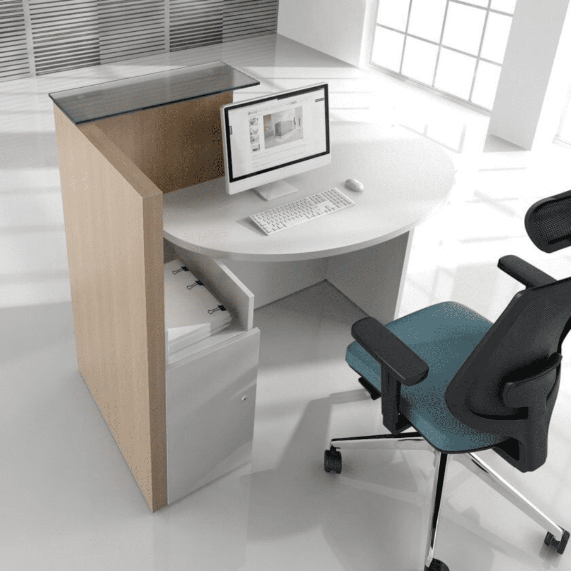 The 'Twist' Reception Desk from Laporta | Hague Dental Supplies