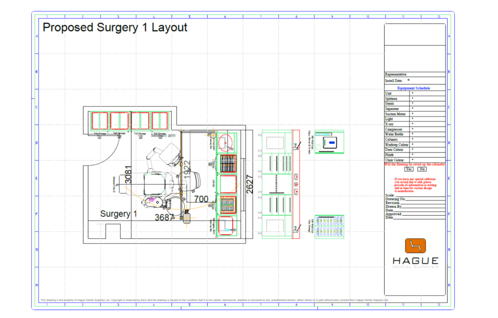 Surgery layout CAD 1 - Hague Dental Supplies